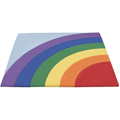 Factory Direct Partners 10393-AS SoftScape Rainbow Activity Mat for Infants and Toddlers, Tummy Time for Babies, Colorful Soft Foam Play - Assorted
