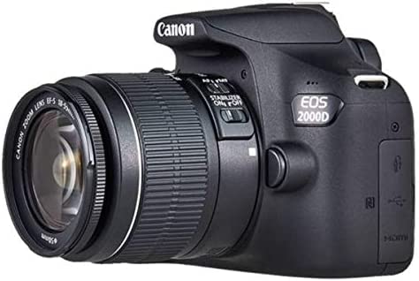 Canon Intl. EOS 2000D (Rebel T7) DSLR Camera wCanon EF-S 18-55mm F3.5-5.6 III Lens and Sunshine Photo Professional Accessories Bundle... (Renewed)
