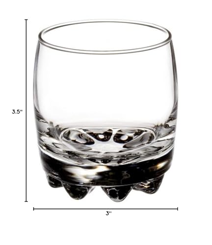 Bormioli Rocco Galassia Tumbler Rocks Glasses, Set of 6, Gift Boxed,10 oz