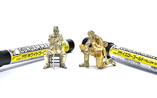 Mr. Hobby GSI Creos Gundam Marker EX White Gold XGM07 and Yellow Gold XGM08 With Kanji Love Sticker