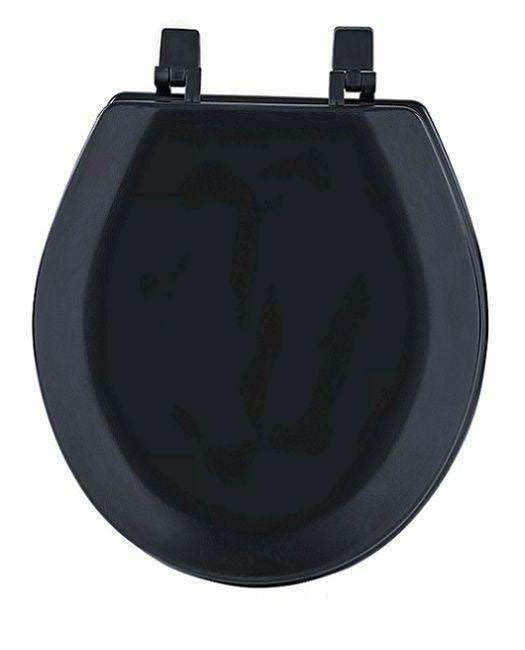 UYSB 17 Inch Standard Wood Toilet Seat - Black Toilet seats Bathroom accessories Toilet seat Toilet seat cover Home improvement Toilet seat risers Sitz bath for toilet seat Toilet seats Raised t