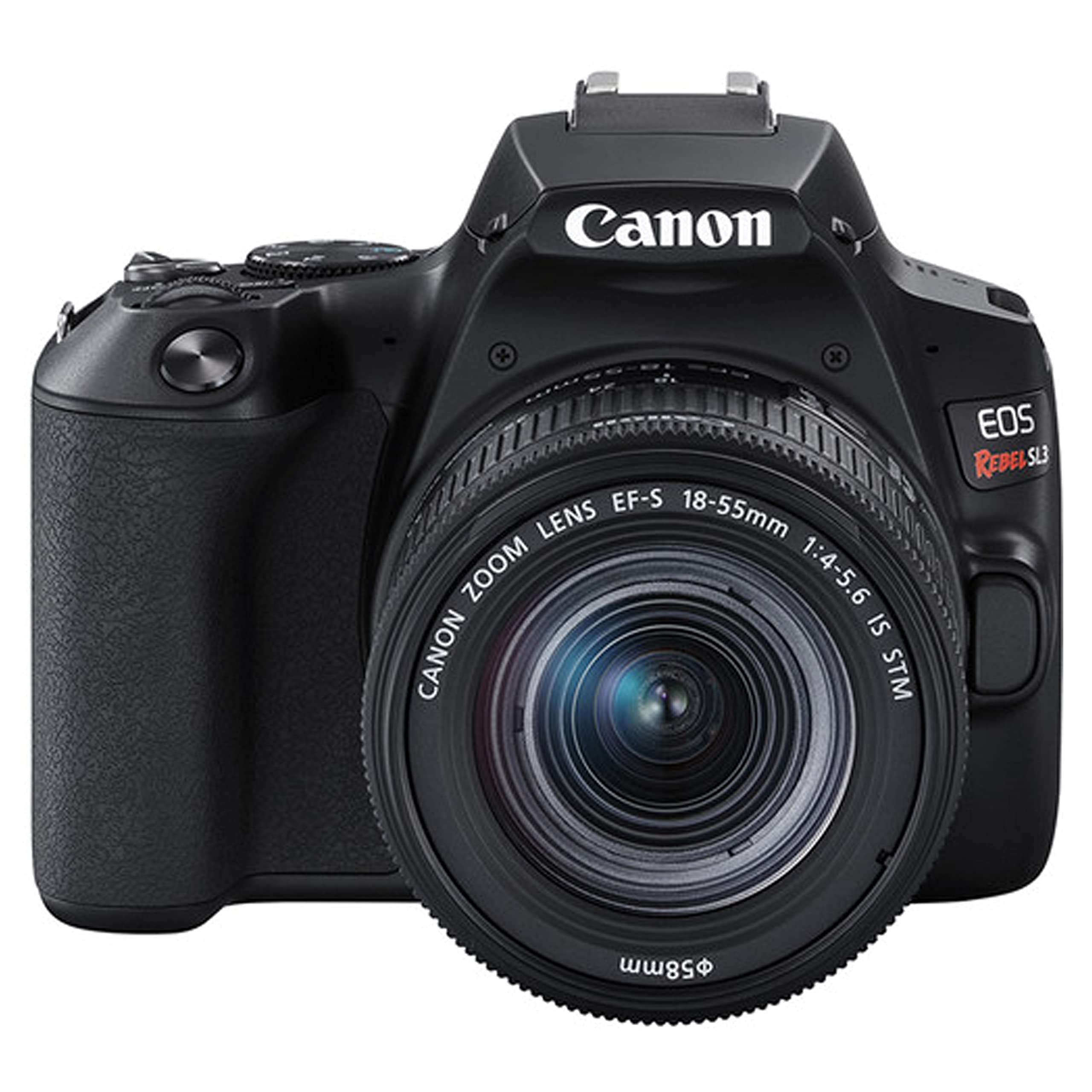 Canon EOS Rebel SL3 DSLR Camera w/Canon EF-S 18-55mm is STM Lens + 2Pc 64GB Memory Card + Tripod + Photo and Video Editor & More (Renewed)