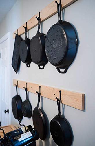 Claimed Corner - Cast Iron Wall Mounted Coat Towel Hat Scarf Bag Hook - 5 Pack (Multi Purpose (Black))