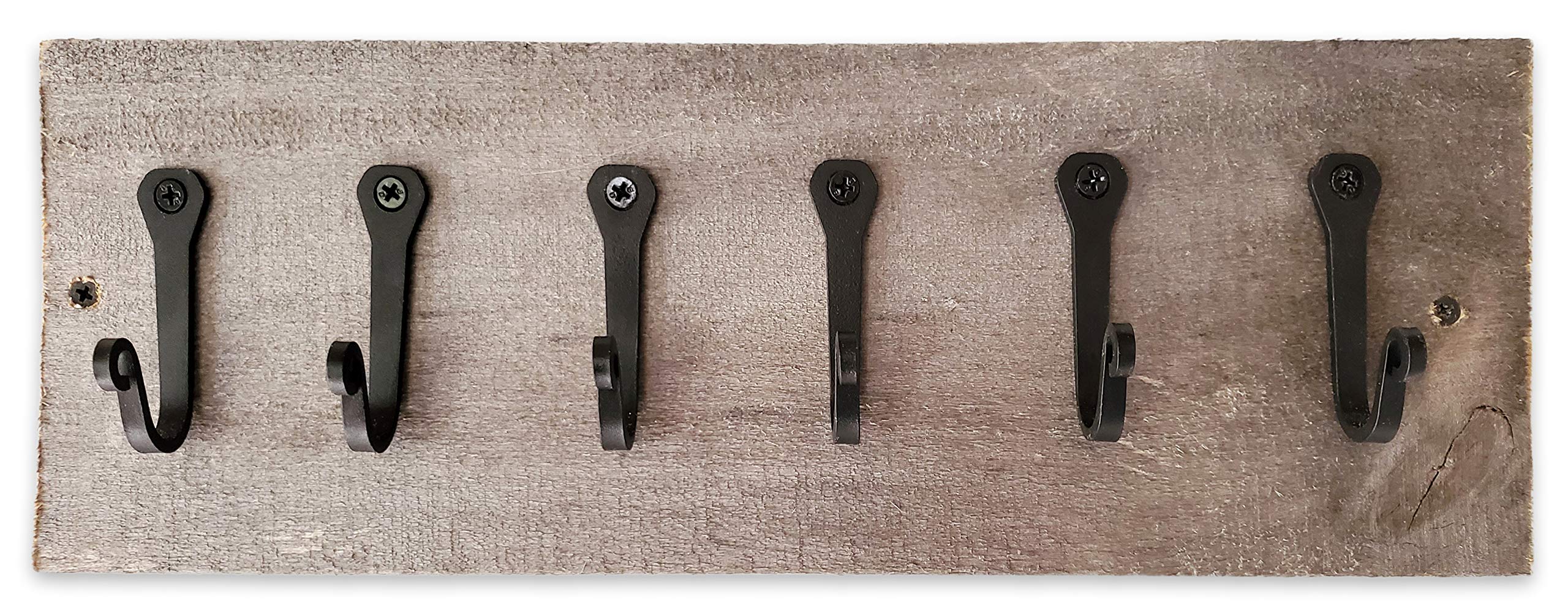 Claimed Corner - Cast Iron Wall Mounted Coat Towel Hat Scarf Bag Hook - 5 Pack (Multi Purpose (Black))