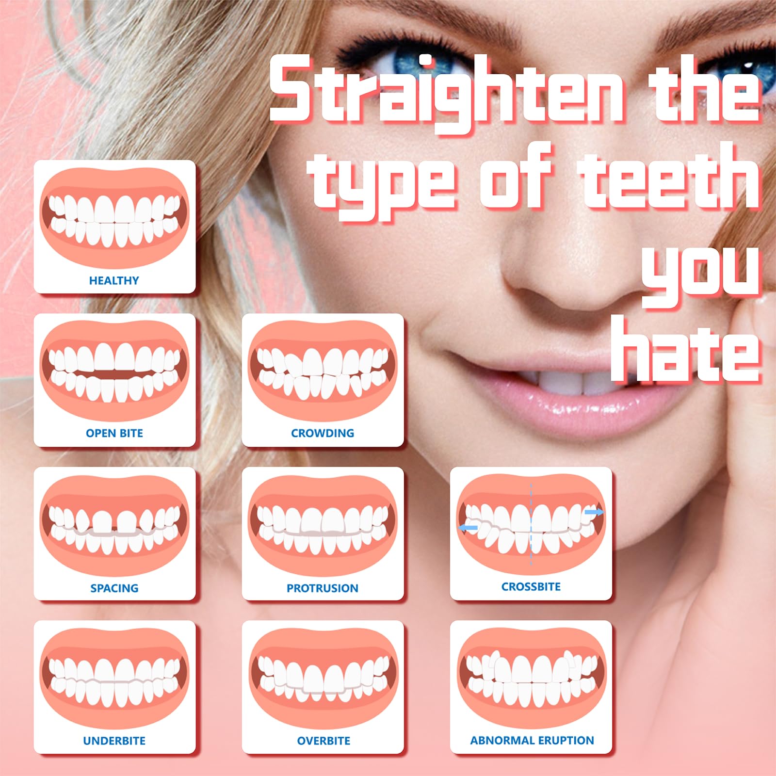 Veneers Teeth for Women, 2PCS Temporary Fake Teeth for Women and Men, Nature and Comfortable Veneers to Regain Confident Smile 2PCS