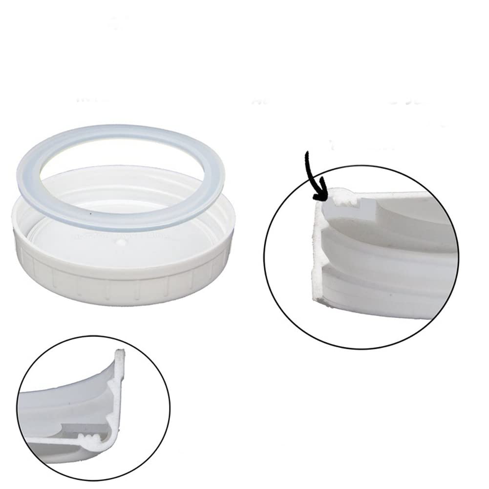 20pcs 2.8inch White Silicone Seal Rings Jar Gaskets Replacement Rubber Gasket Seal Glass Jar Seals Airtight Silicone Gasket Sealing Rings for Regular Mouth Canning Jar Storage Containers