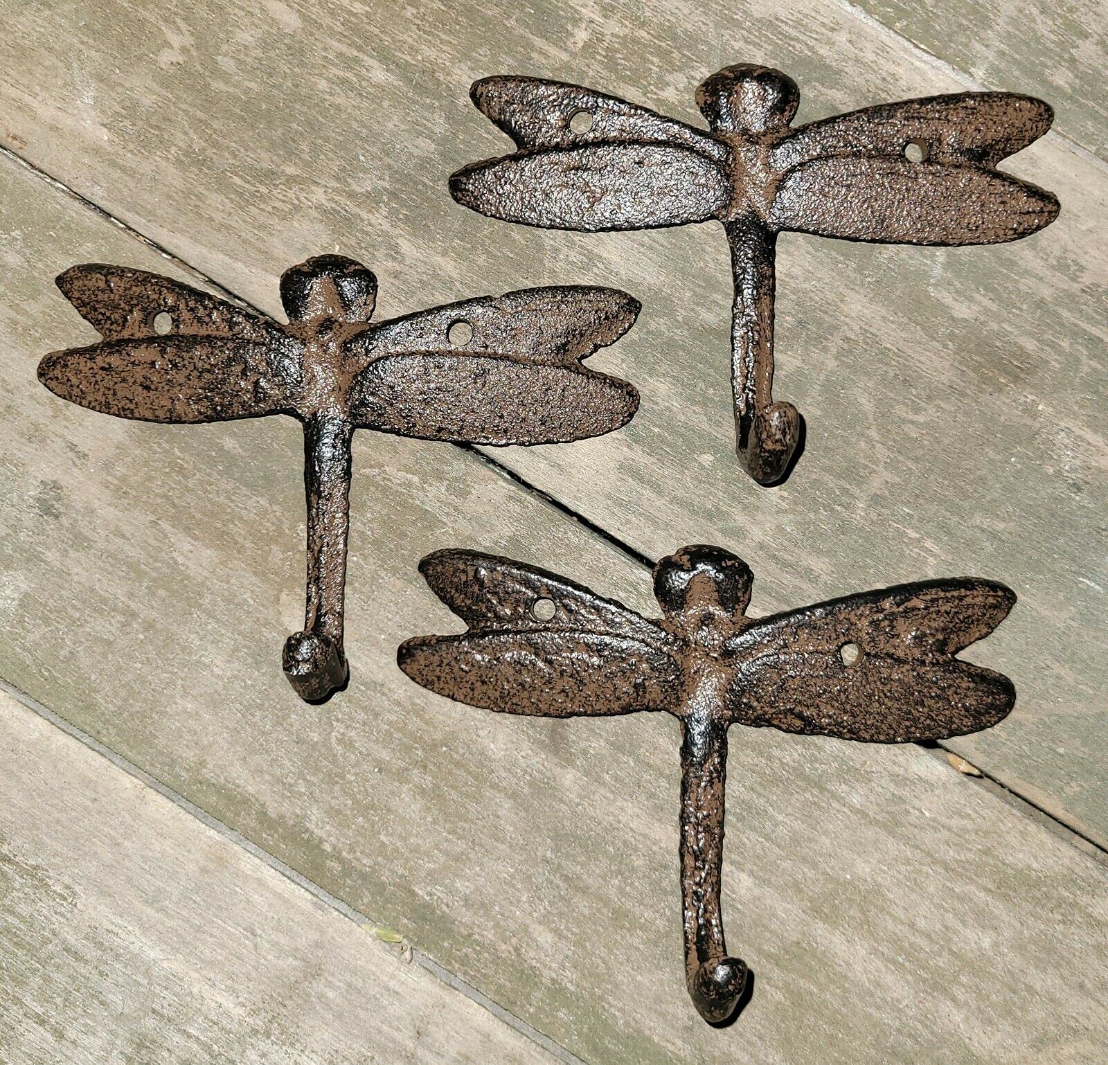PIÑATAS OLE Home-Dec 12 Cast Iron Dragonfly Towel Hanger Coat Hat Hooks, Key Rack Garden Hook cvb-z-1135