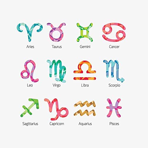 Silver Zodiac Ring Stainless Steel Engraving Size Adjustable Constellation Birthday Ring Gift for Women