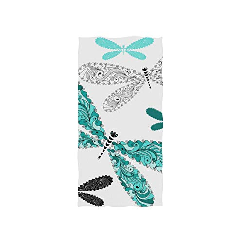 SUABO Dragonflies Hand Towels, Set Lace Vintage Hand Towel Bath Decor Face Towel for Bathroom 30"x15"