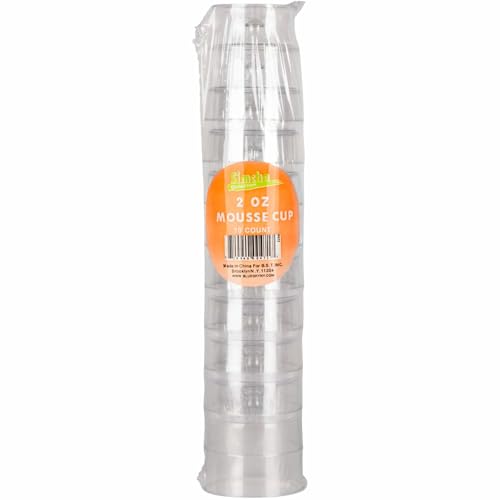 Elegant Clear Round Mousse Plastic Cups (Pack Of 10) - 2 oz. | Perfect For Celebrations, Gatherings, Parties & Home Dinners
