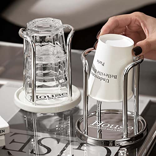 MLAFE Paper Cup Dispenser, Dixie Cup Holder, Cup Dispenser, Bar, Coffee Table Cup Holder, Mouthwash Cup Organizer, Suitable for Bathroom, Kitchen, Just Put The Counter (White)