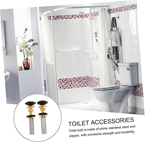 Housoutil 3sets Toilet Accessories Universal Toilet Seat Screws and Bolts Set for Easy Installation 2pcs*3