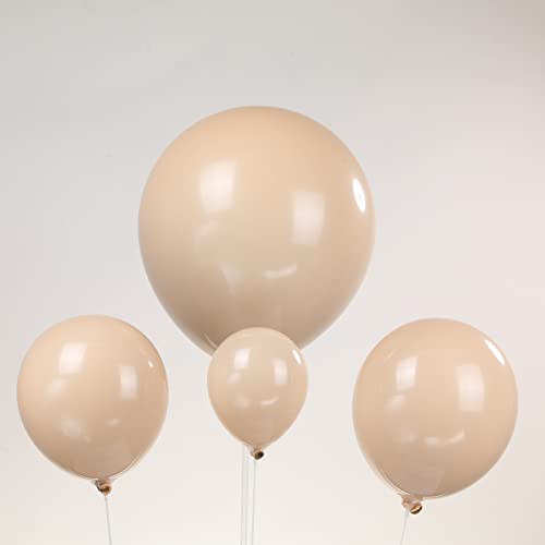 Kozee Double-Stuffed Nude Blush Balloons Different sizes 63 PACK 18+12+10+5 inch Peachy beige Balloon Garland kit For Wedding Birthday baby shower anniversary decorations