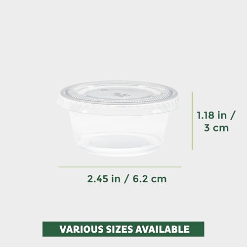 Freshware Portion Cups 100, 2 oz-200 Sets, Clear
