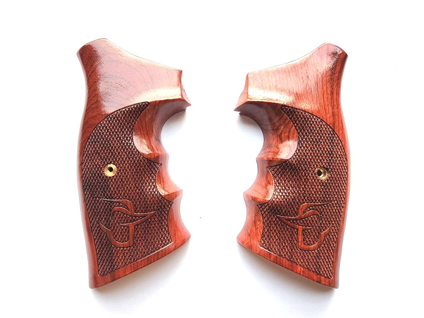 BMPL Hardwood Open Back Luxury Laser Grips Compatible with Taurus Medium/Large Frame.357 M44, 65, 66, 80, 82, 83, 96, 431, 441, 607, 608, 669 Revolver Handmade Handcraft