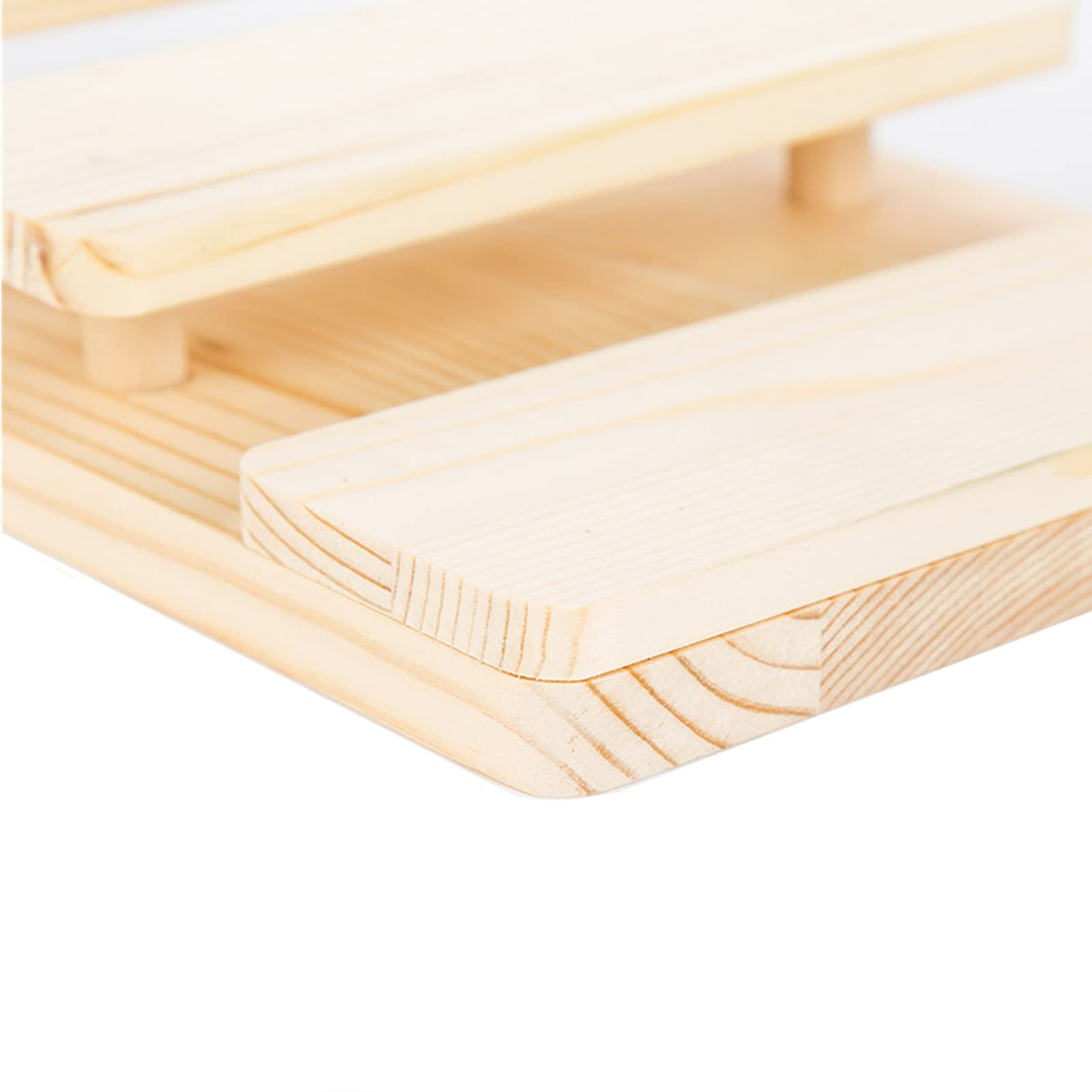 TANG SONG 1 PCS 3- Layers Stepped Wooden Glasses Holder Sunglass Organize Display Stand Blind Box Doll Display for Office Desk Home Decor Gifts