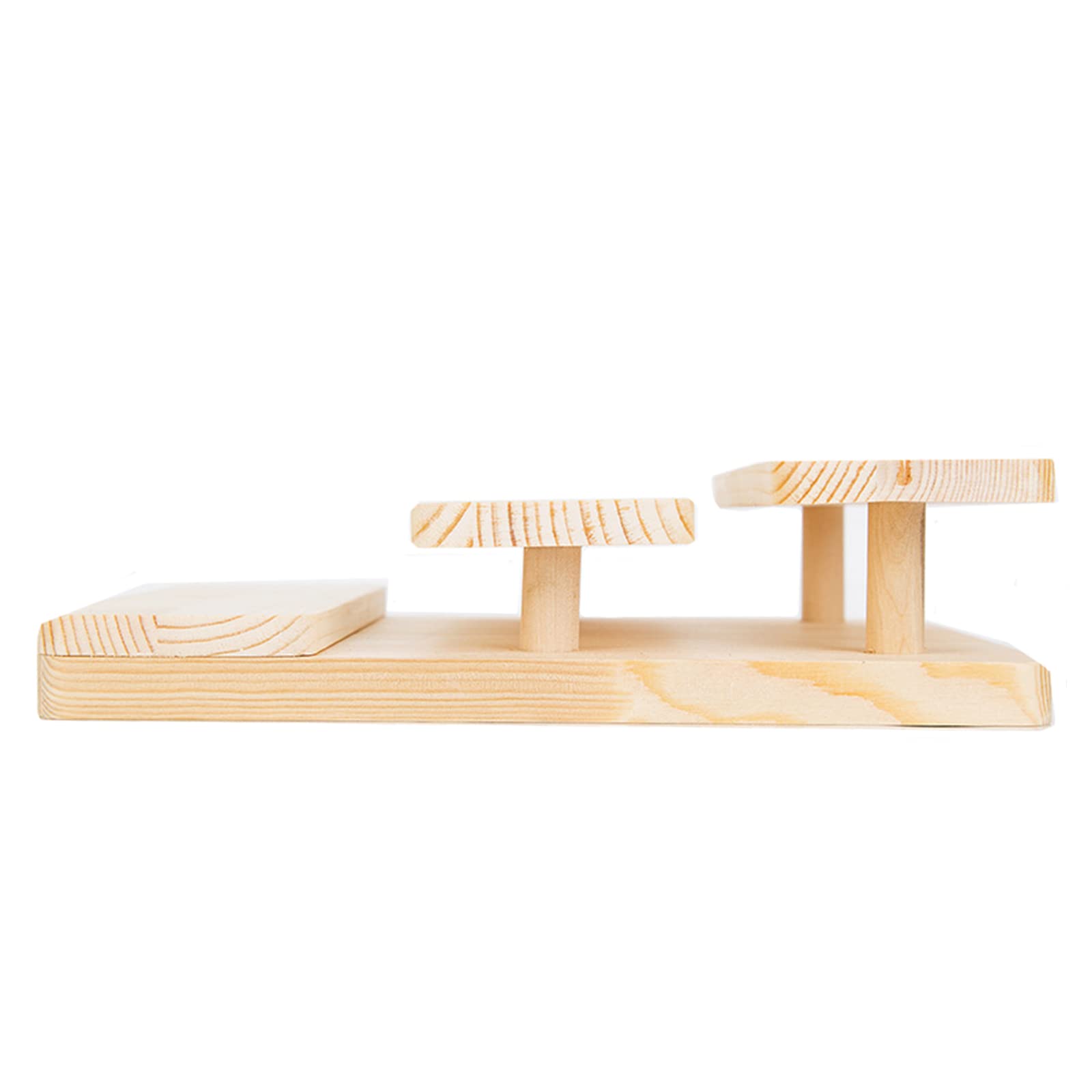 TANG SONG 1 PCS 3- Layers Stepped Wooden Glasses Holder Sunglass Organize Display Stand Blind Box Doll Display for Office Desk Home Decor Gifts
