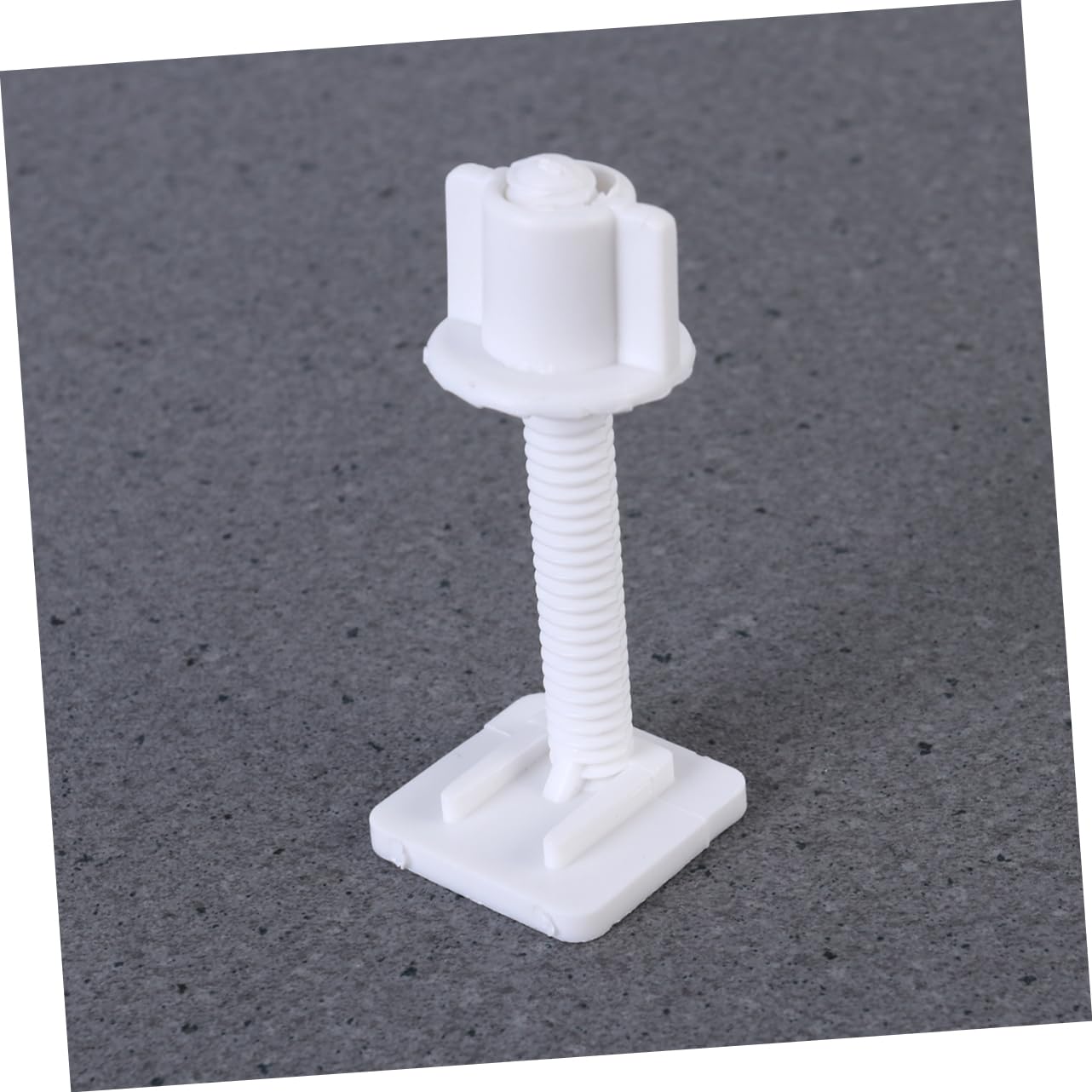 Mikikit 4 Pcs Toilet Hinge Bolt Set Plastic Screws and Nuts for Toilet Seat Installation