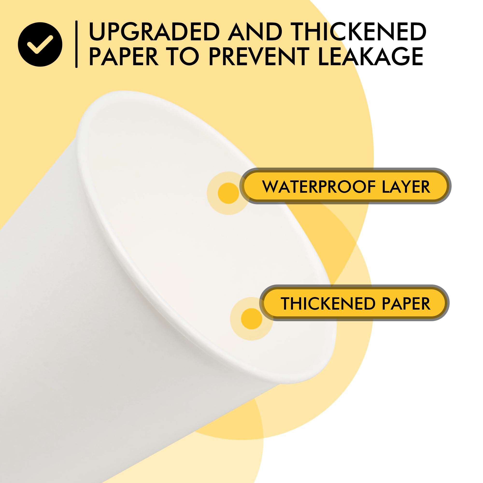RACETOP [300 Pack] Paper Cups 3 oz, Bathroom Cups 3 oz, Disposable Bathroom Paper Cups, Small Mouthwash Cups, Ideal for Party, Travel, Events, Picnic, BBQ