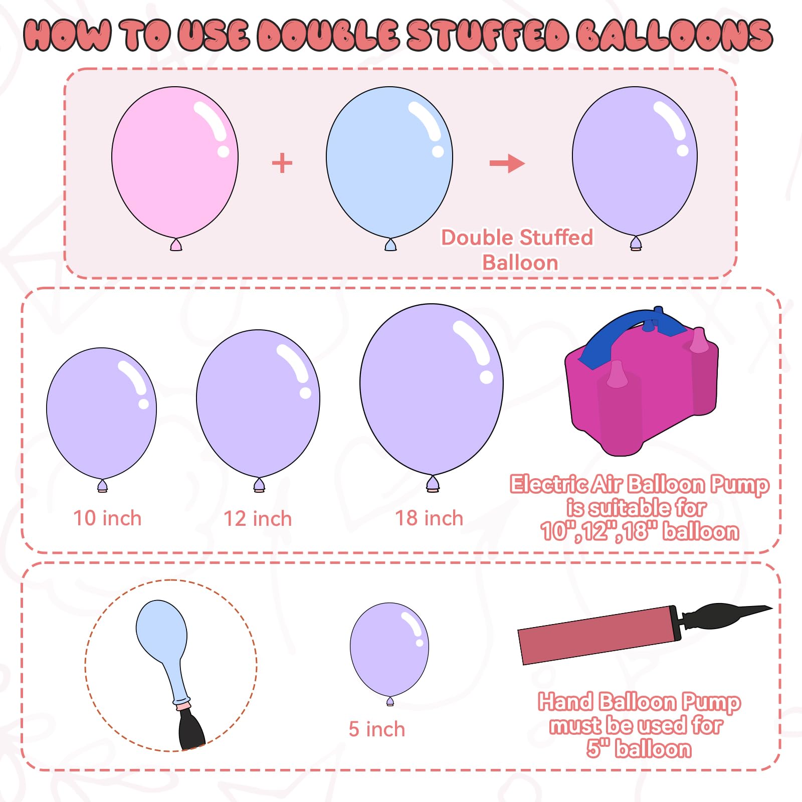 Double Stuffed White Nude Balloons Different Sizes 5In 12In 18In, 2 Layer Thick Balloon Garland Arch Kit, Boho Beige Balloons Ivory White Blush Balloon Garland Pastel Latex Balloons Sets