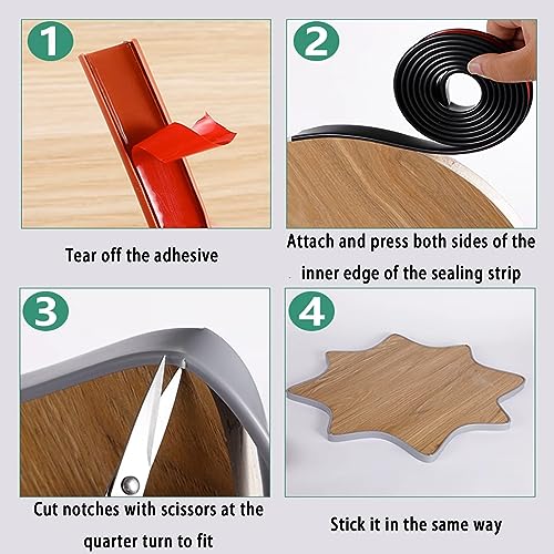 LOVEDELU U-Shape Edge Banding,5m Soft Self Adhesive Veneer Edge Banding, Collapsible Edge Protector,Counter Edging for Cabinet Repair,Furniture Protection,28mm