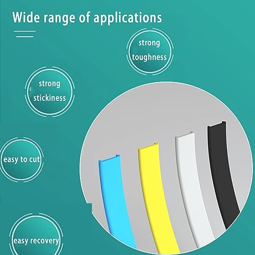 LOVEDELU Flexible U-Shape Edge Banding, 32.8ft Self Adhesive Veneer Edging Trim Edge Protector, Furniture Edge Strip for Countertop Table Cabinets Shelves(Black),32mm
