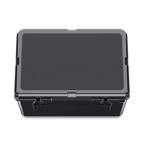 RTIC 45 QT Ultra-Tough Cooler Hard Insulated Portable Ice Chest Box for Beach, Drink, Beverage, Camping, Picnic, Fishing, Boat, Barbecue, Black