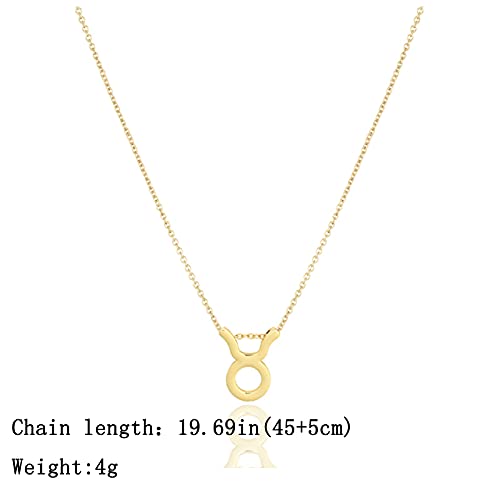 Zodiac Taurus Necklace Gift for Women - Gold Taurus Constellation Horoscope Necklace