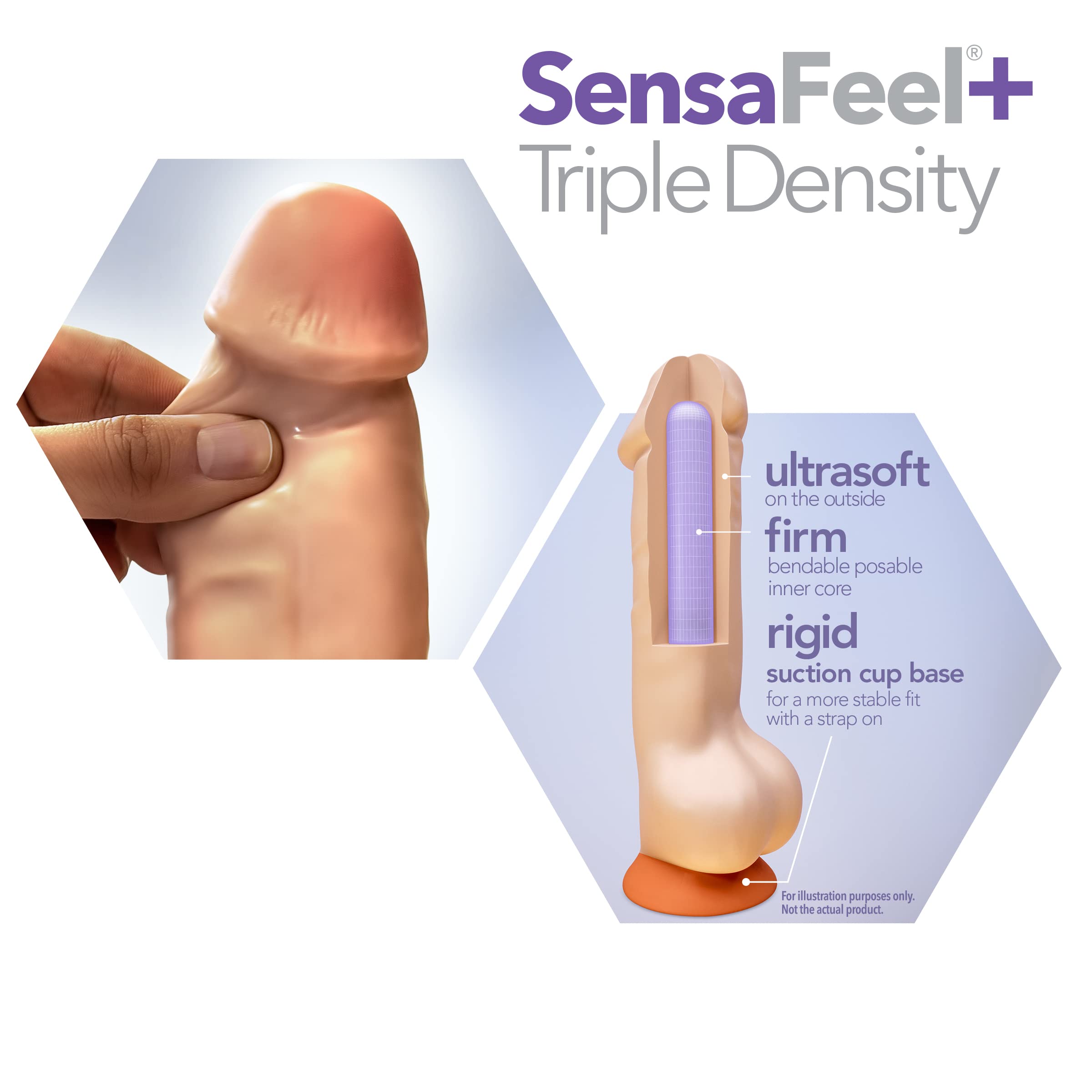 Blush Novelties Dr. Skin Plus - 5 Inch Realistic Posable Dildo - Suction Cup Base for Hands Free Play and Harness Compatible - Triple Density and Flexible Sex Toy for Him Her Couples
