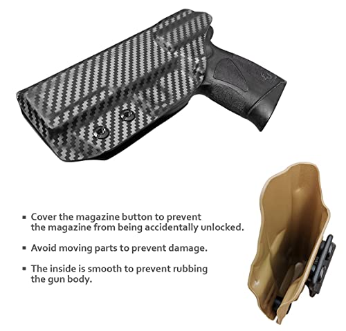 POLE.CRAFT Taurus G3 Holster, Carbon Fiber Kydex Holster IWB for Taurus G3 9mm / .40 Pistol Case - G3 Taurus Holster 9mm - Inside Waistband Holster Taurus G3 IWB Kydex Accessories (Black, Right Hand)