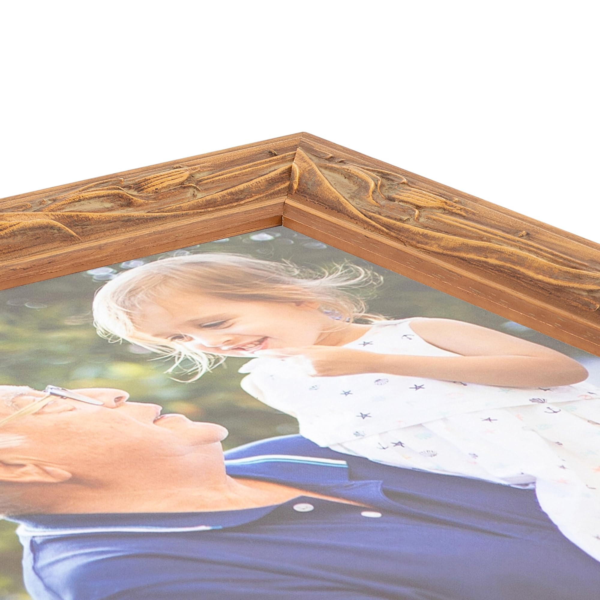 ArtToFrames 14x18 Inch Brown Picture Frame, This 1.25 Inch Custom Wood Poster Frame is Brown - Comes with Foam Backing 3/16 inch and Regular Glass (FBPLJ40023-14x18)