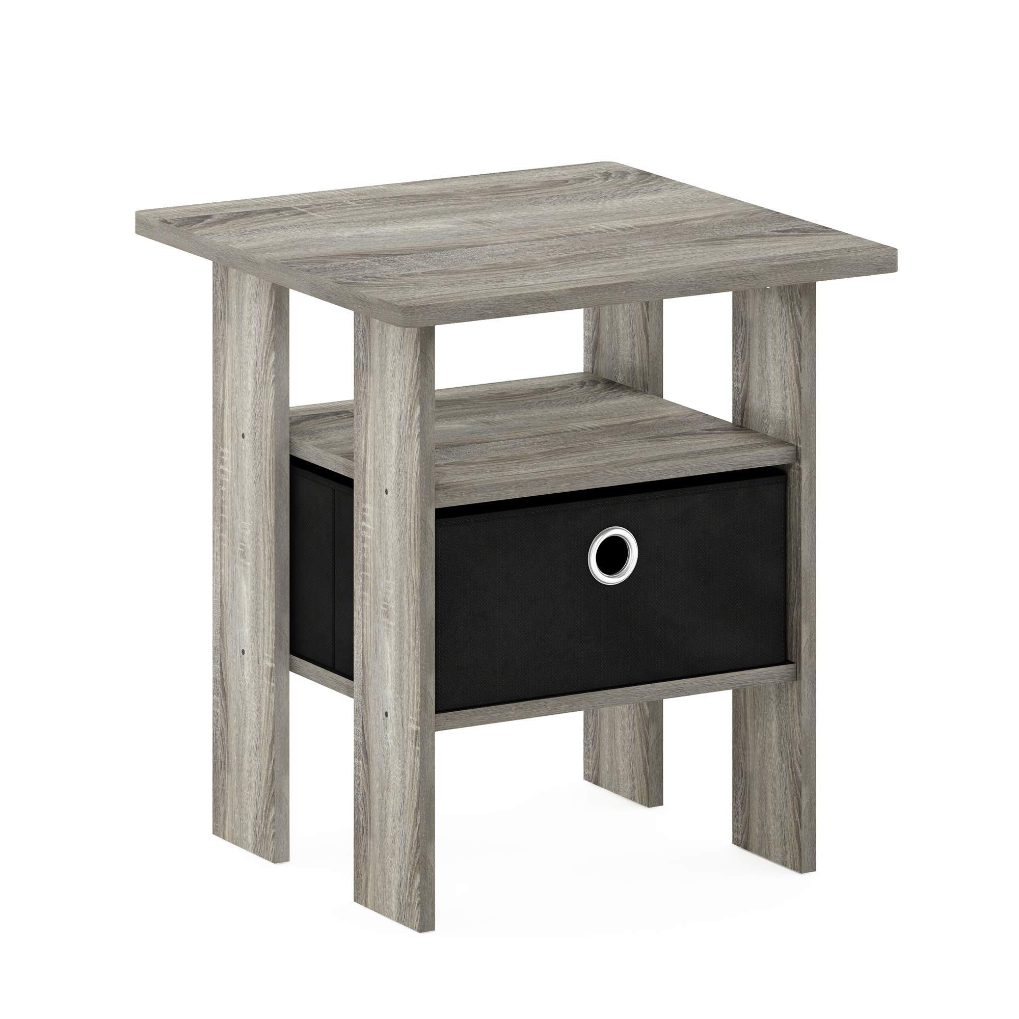 Furinno JAYA Simple Design Corner TV Stand with End Table and Bin Drawer