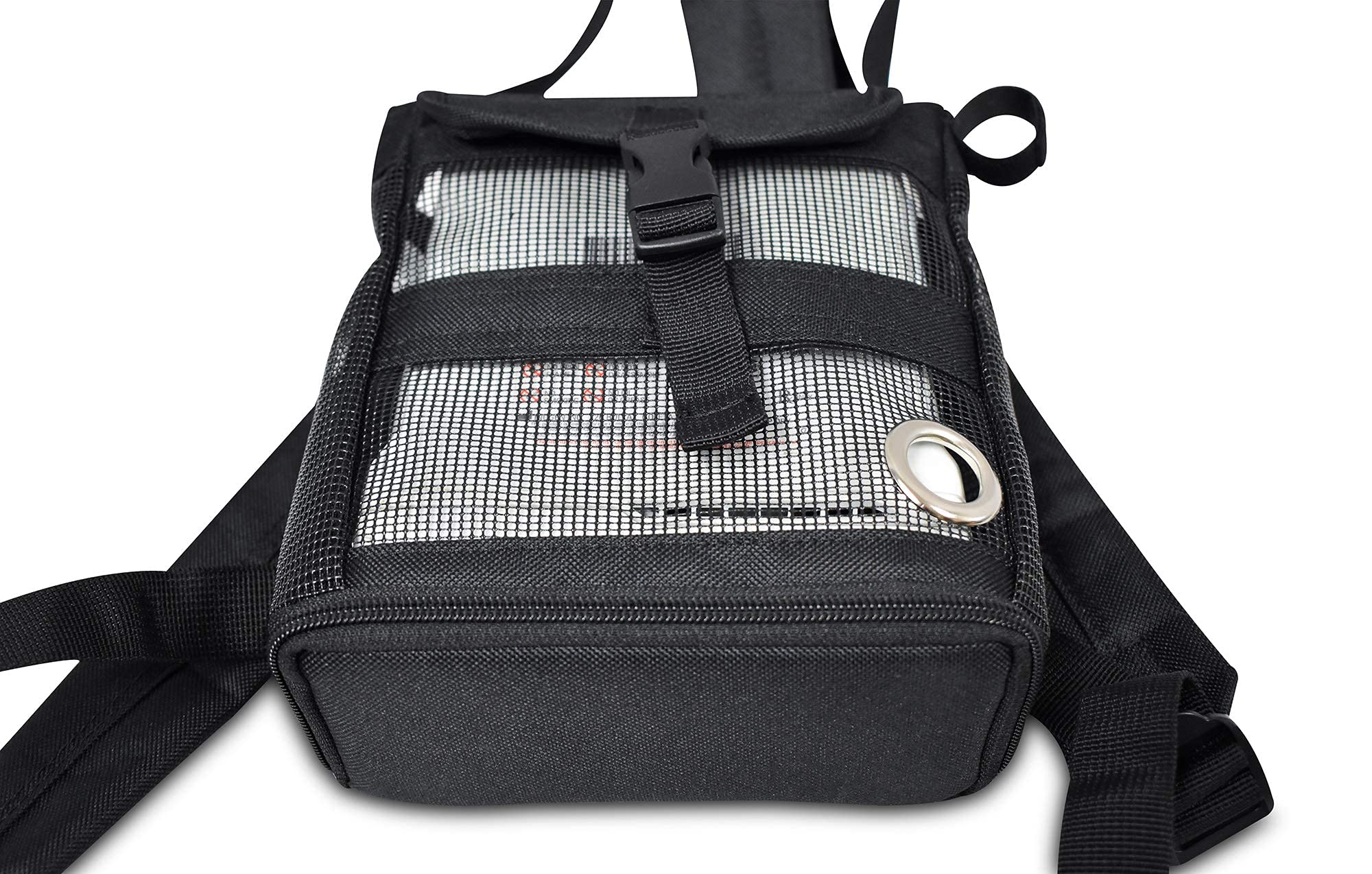 O2TOTES USA Backpack Custom Fit For Inogen One G4, Inogen Rove 4, OxyGo Fit; Ultra Lightweight, Mesh Panels, Zippered Bottom