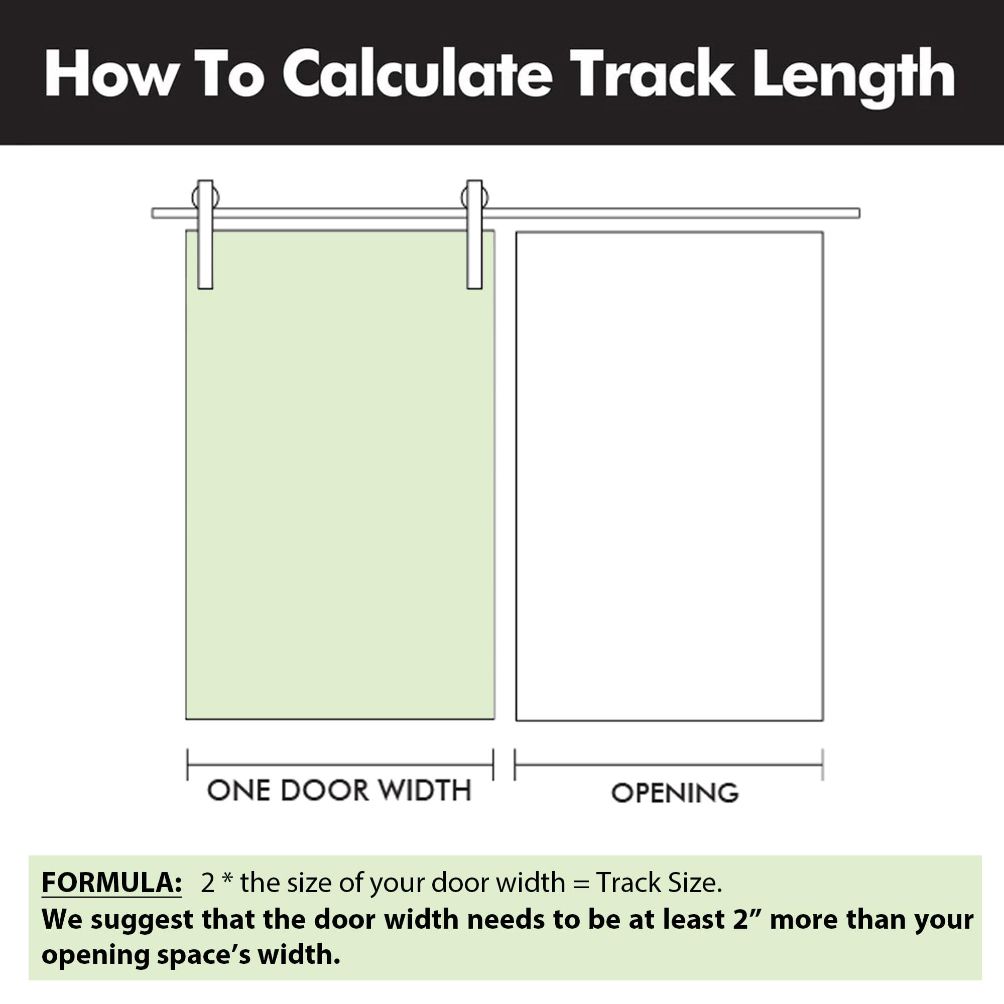 Homacer Black Rustic Ceiling Mount Non-Bypass Sliding Barn Door Hardware Kit, for One/Single Door, 7.5ft Long Flat Track, Interior Use Only (Doors are not Included)