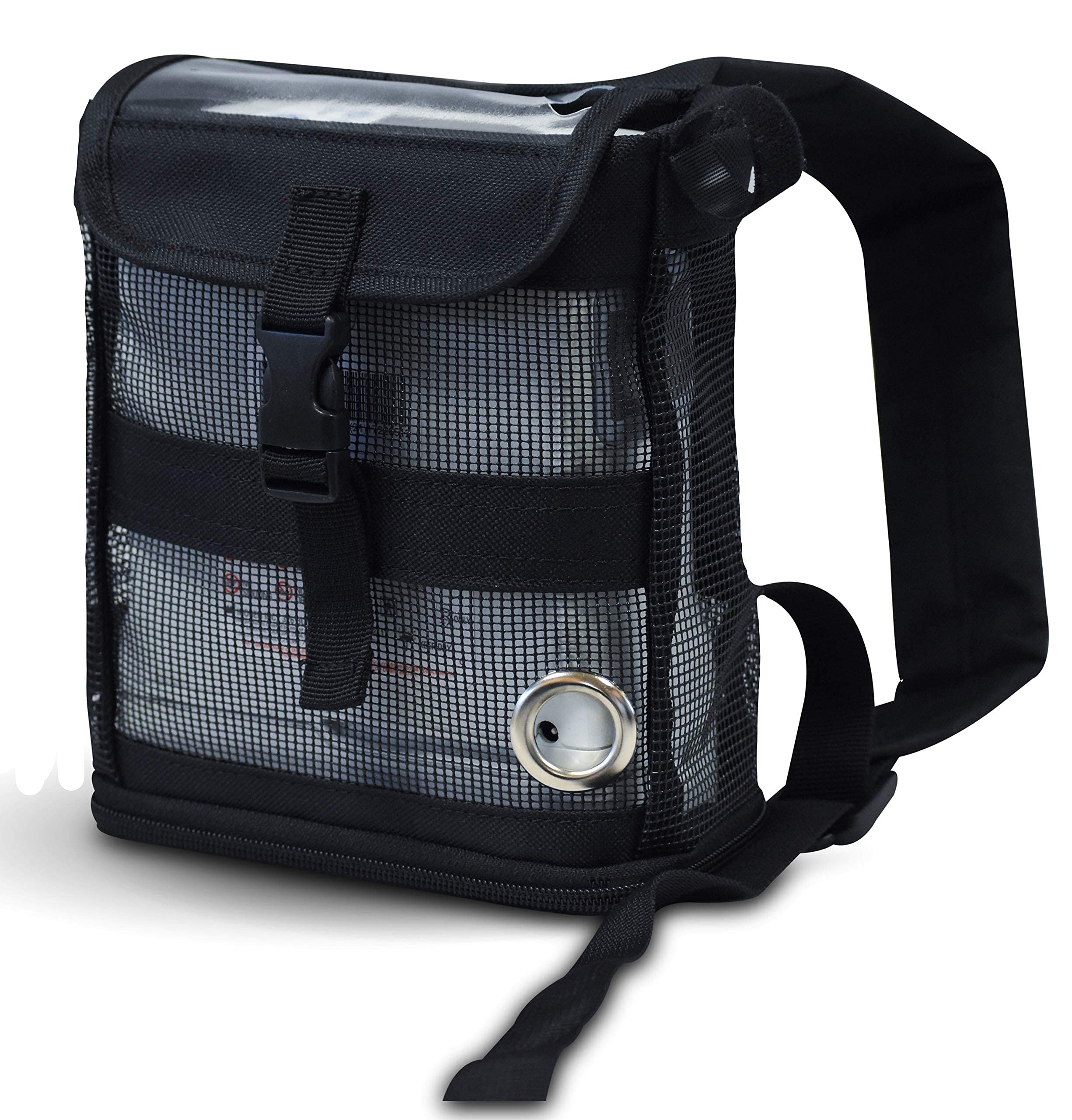 O2TOTES USA Backpack Custom Fit For Inogen One G4, Inogen Rove 4, OxyGo Fit; Ultra Lightweight, Mesh Panels, Zippered Bottom