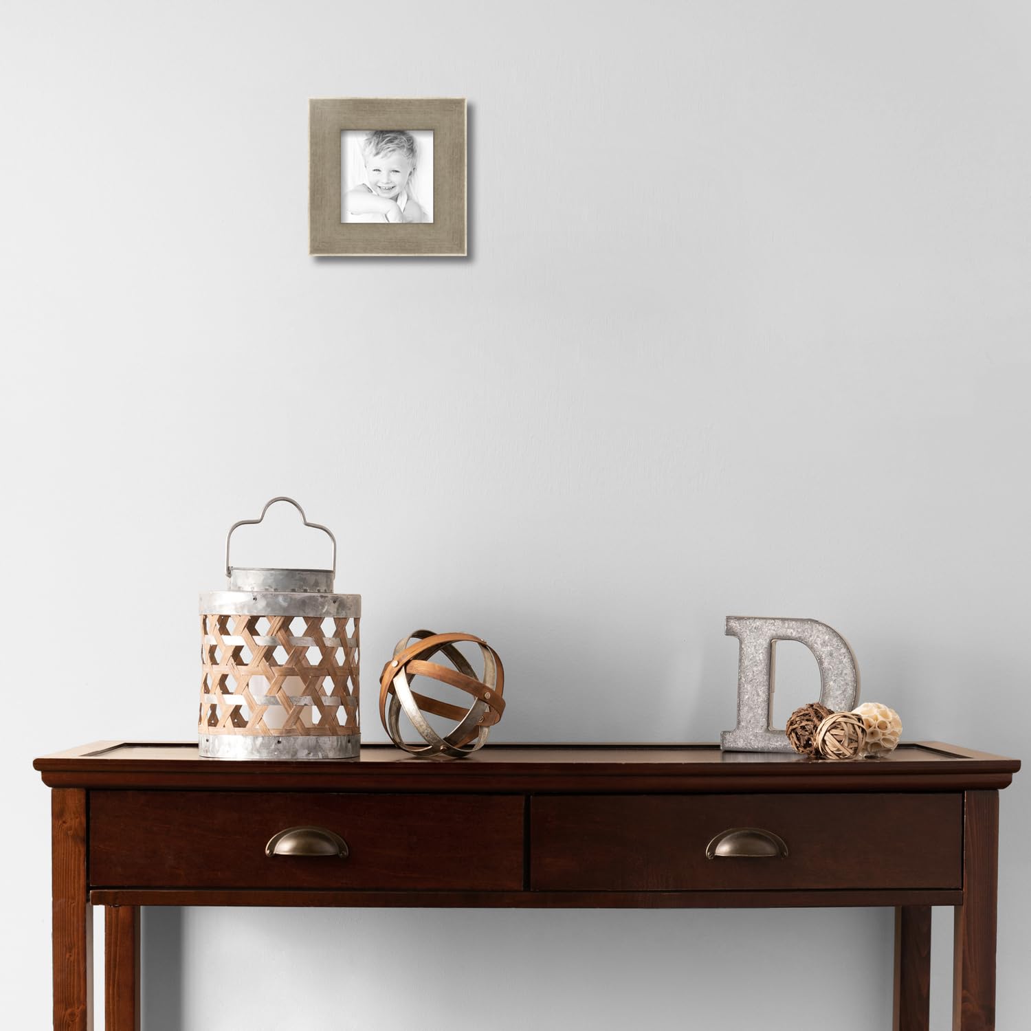 ArtToFrames 6x6 Inch Gold Picture Frame, This 2.00 Inch Custom MDF Poster Frame is Muted Prosecco Gold - Comes with Foam Backing 3/16 inch and Regular Glass (FBPLBW74-1622-6x6)