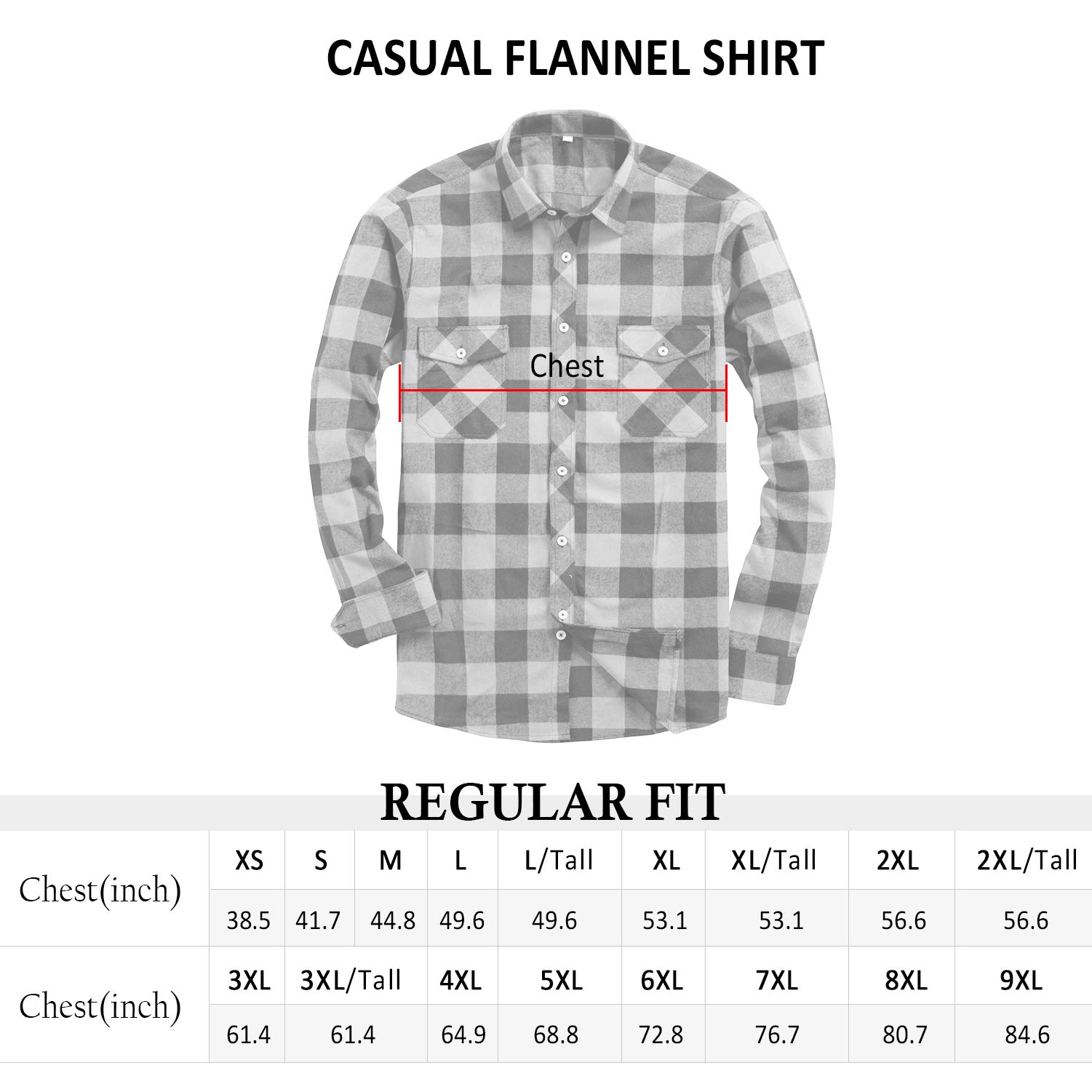 Alimens & Gentle Men's Button Down Regular Fit Long Sleeve Plaid Flannel Casual Shirts