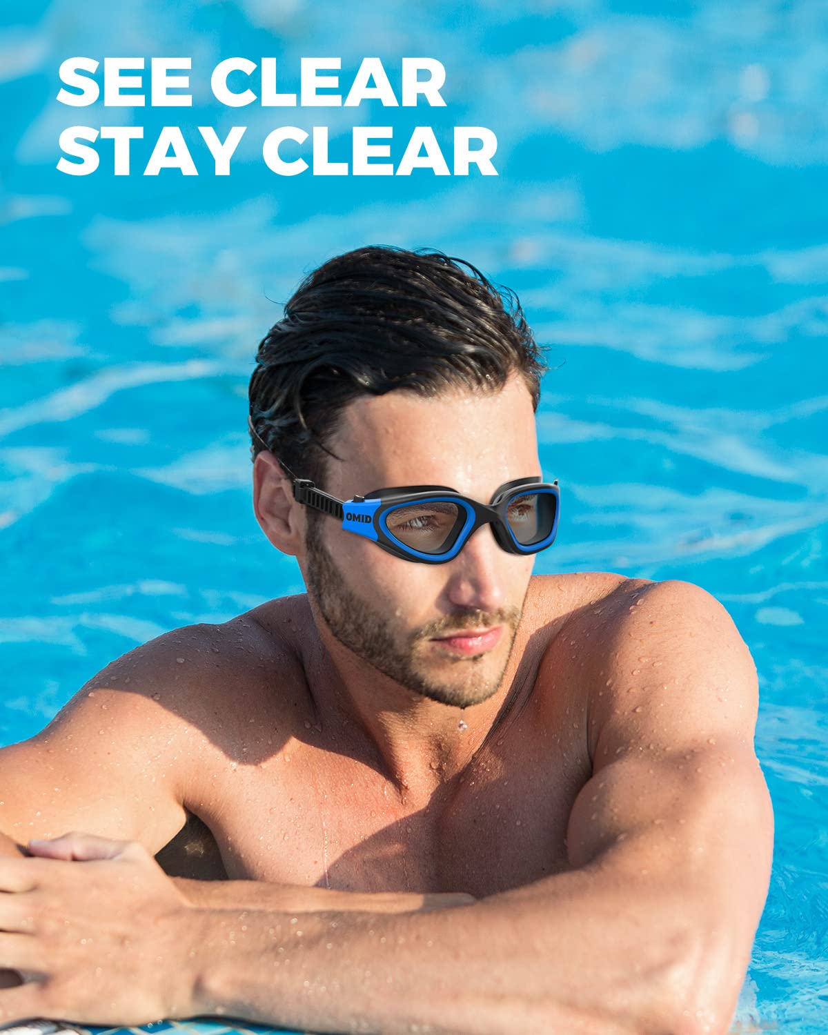 OMID Swim Goggles, P2 Lite Comfortable Anti-Fog Swimming Goggles for Men Women Adults Youth