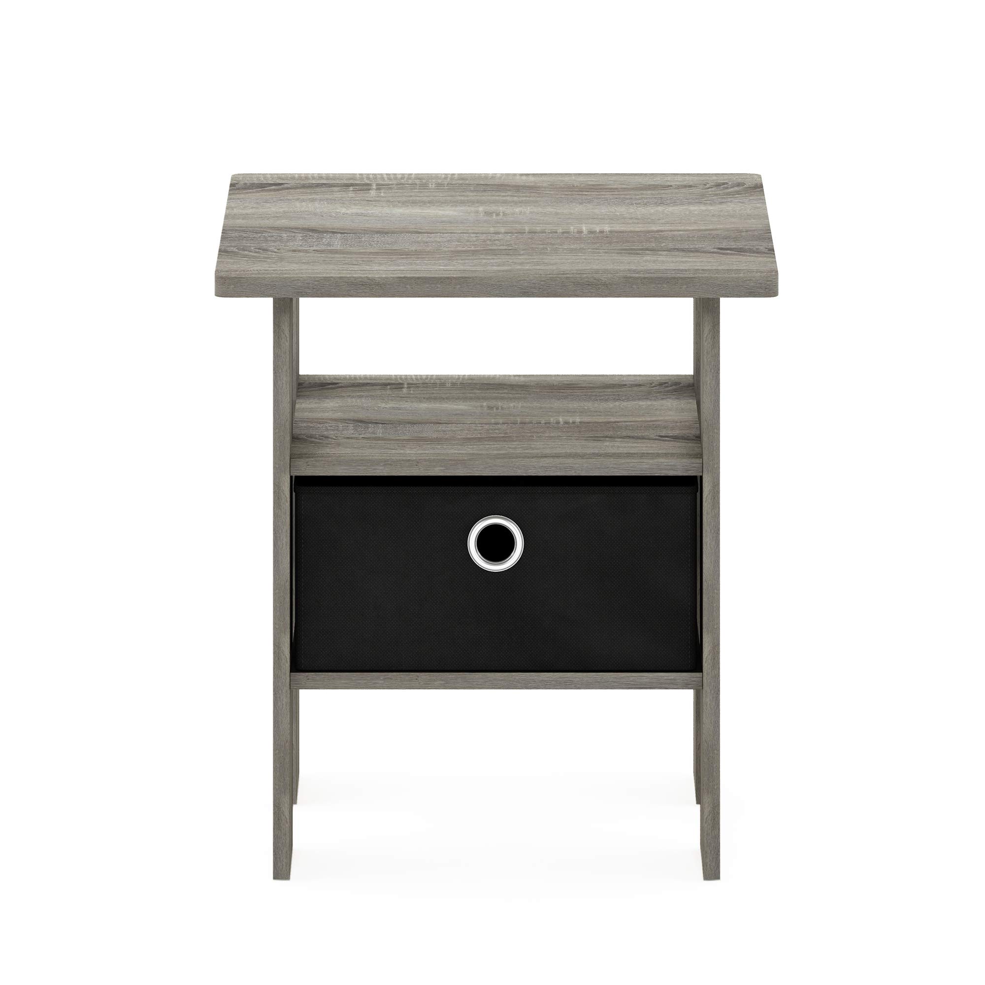 Furinno JAYA Simple Design Corner TV Stand with End Table and Bin Drawer