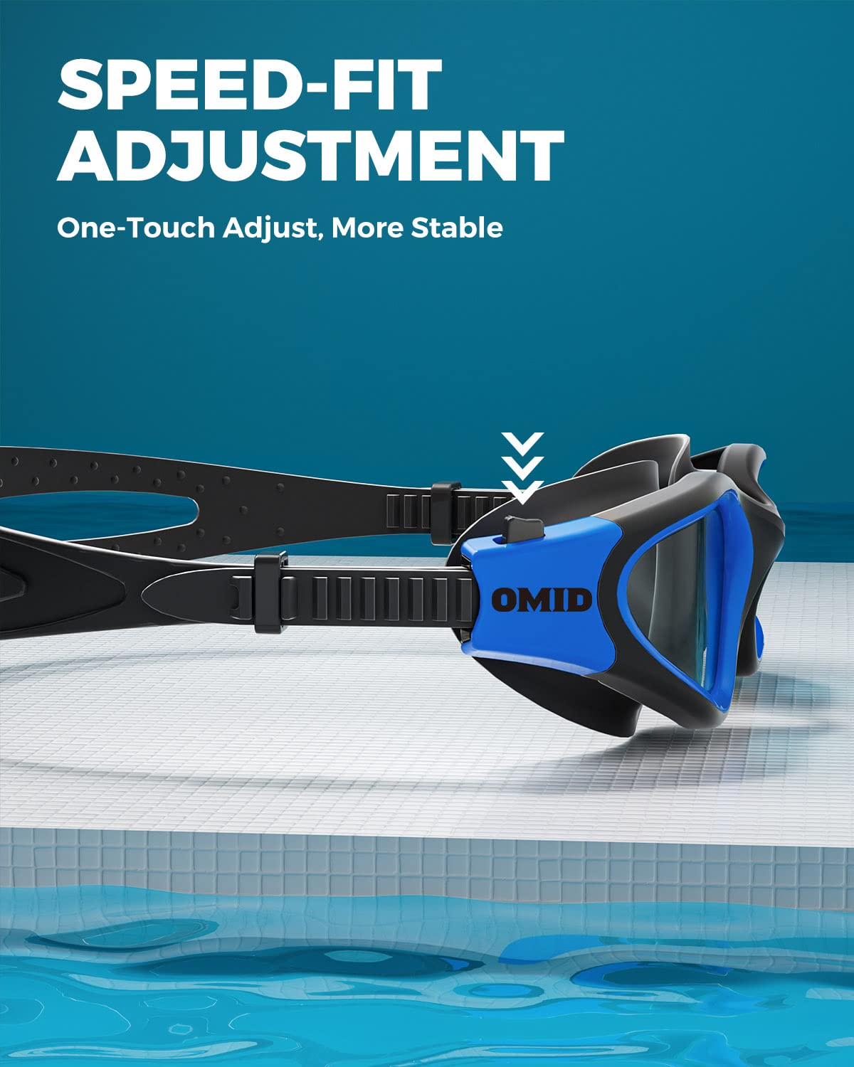OMID Swim Goggles, P2 Lite Comfortable Anti-Fog Swimming Goggles for Men Women Adults Youth