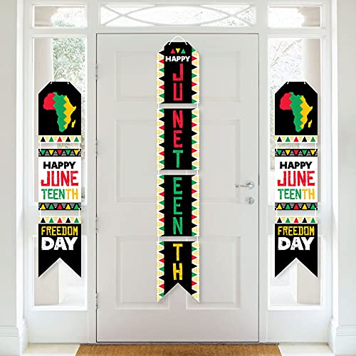 Big Dot of Happiness Happy Juneteenth - Vertical Paper Door Banners - Freedom Day Party Wall Decoration Kit - Indoor Door Decor