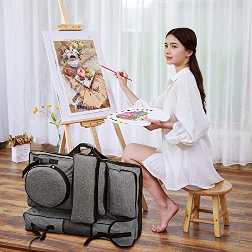 Multifunctional Art Portfolio Case 18 x 24, Waterproof Art Work Storage Bag with Handle and Zipper, Artboard Drawing Carrying Bag Drawboard Backpack for Artwork Sketching and Painting Supplies