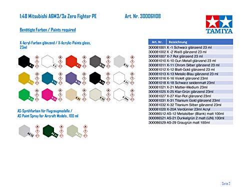 Tamiya 61108 1/48 Mitsubishi A6M3/3A (Zeke) Plastic Model Airplane Kit