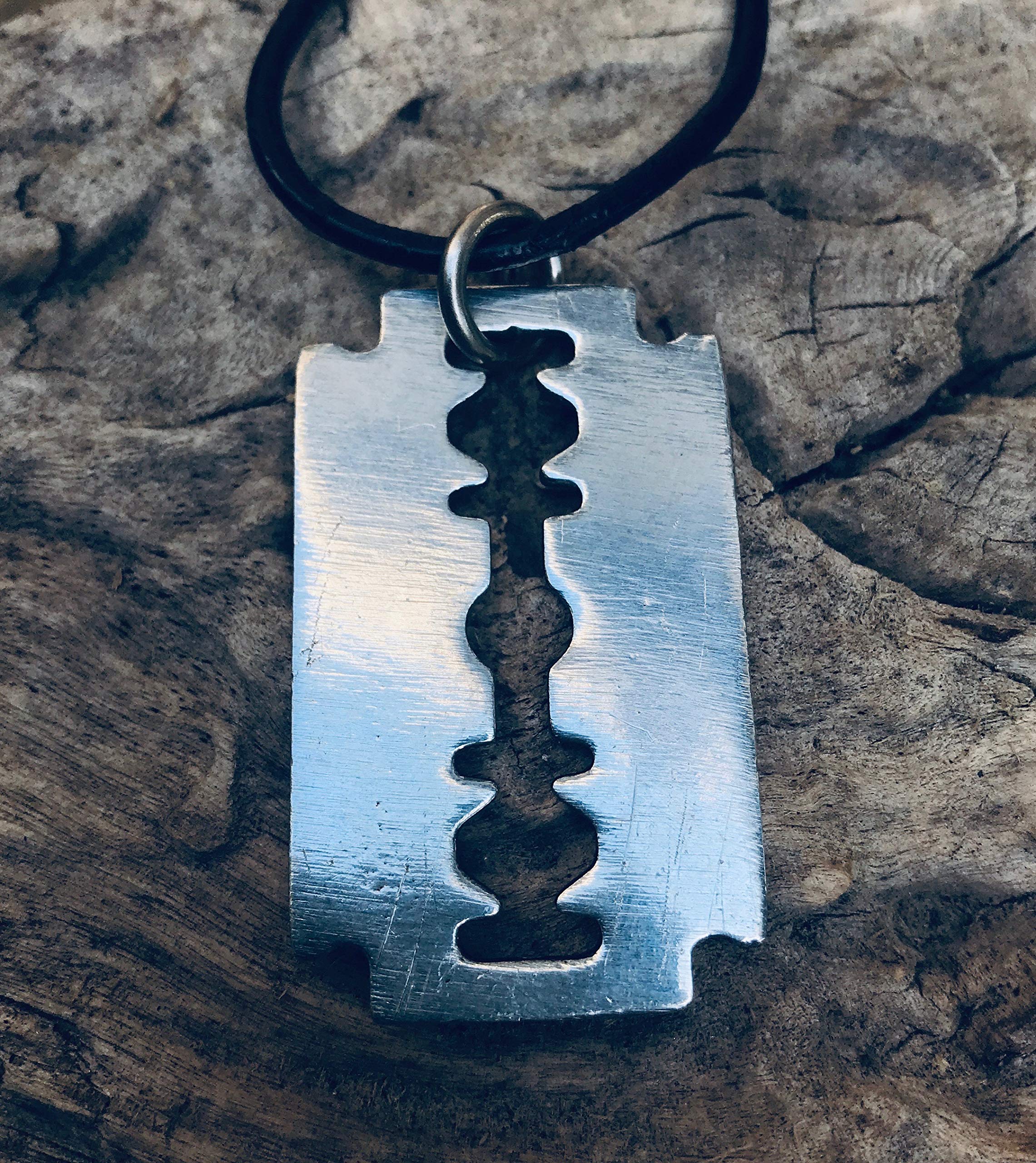 Trilogy Jewelry Pewter Faux Razor Blade Necklace/Pendant