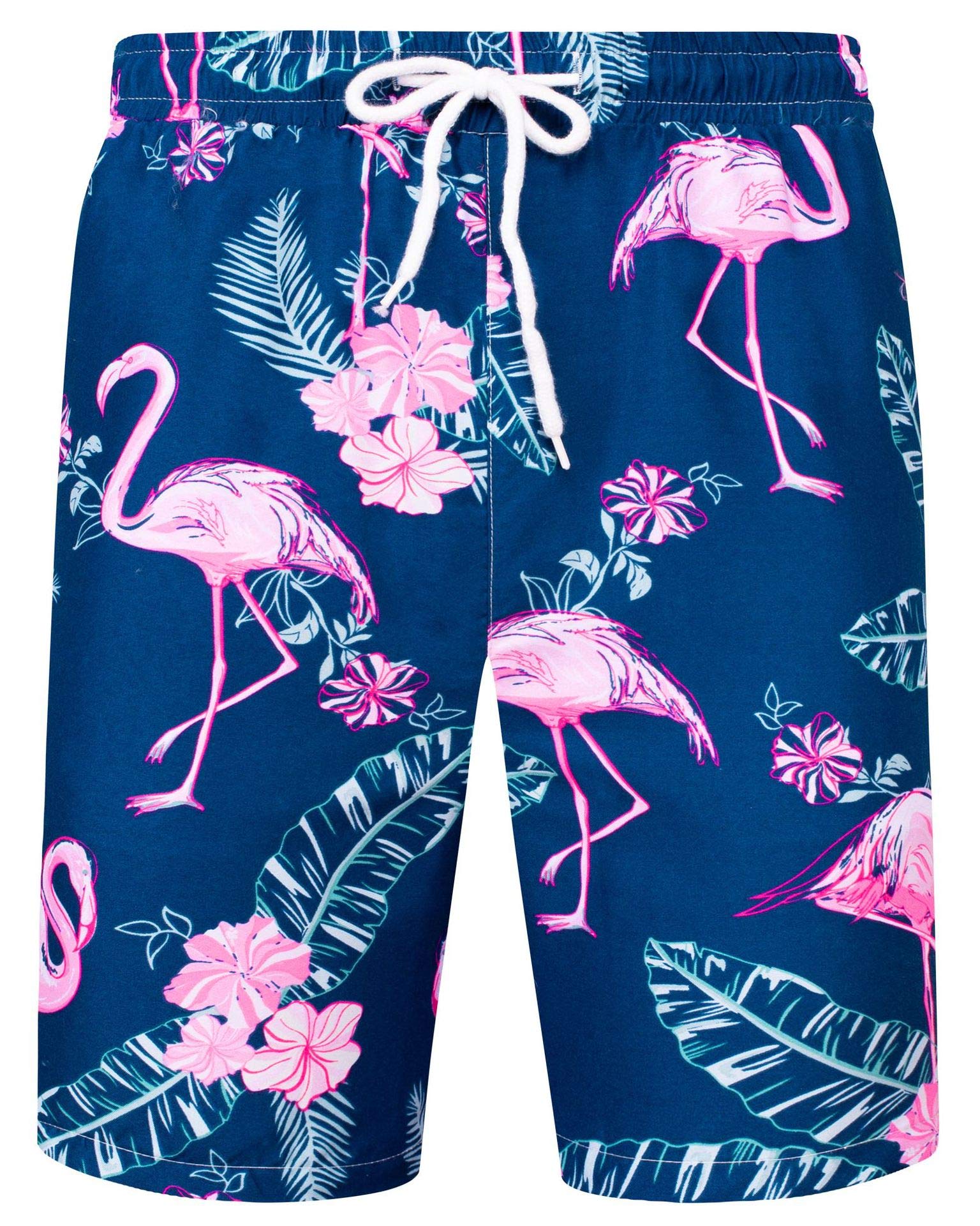 J.VER Men's Flamingos Hawaiian Shirts Casual Button Down Short Sleeve Shirt Printed Shorts Summer Beach Tropical Hawaii Shirt Suits