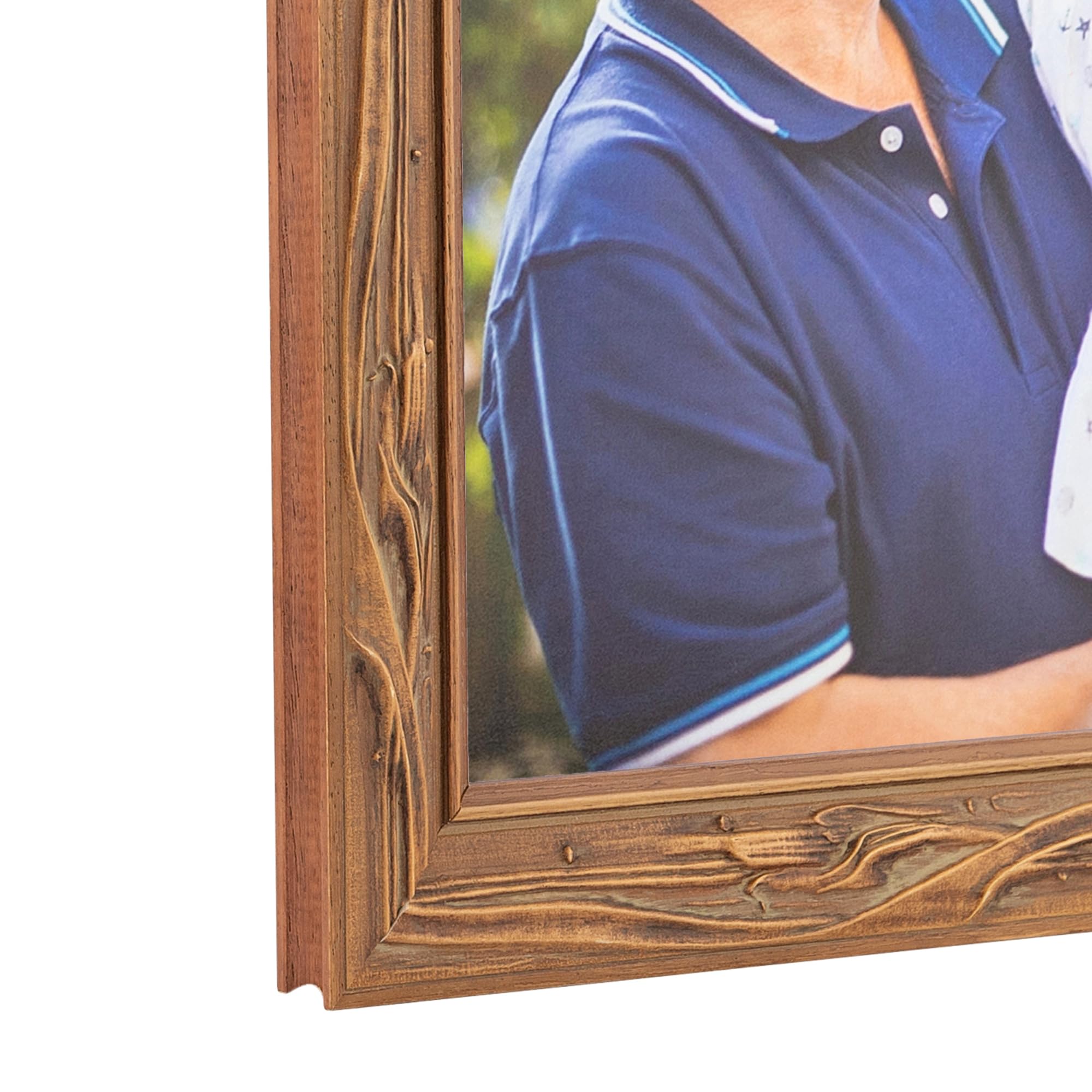 ArtToFrames 8x20 Inch Brown Picture Frame, This 1.25 Inch Custom Wood Poster Frame is Brown - Comes with Foam Backing 3/16 inch and Regular Glass (FBPLJ40023-8x20)