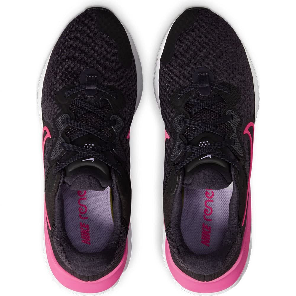 Nike Women Running Shoe, Black Pink, 8.5 US