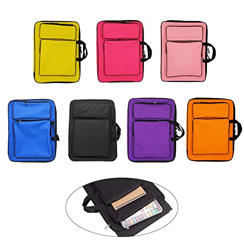 Waterproof Artist Drawing Board Bag, 49mmx36mm Portable Art Portfolio Carry Case Bag Kids Student Art Work Tote for 8K Drawing Board Pencil Case Sketch Folder Palette and Brushes,Dark blue
