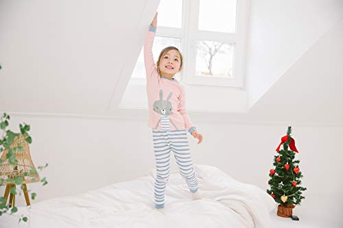 VAENAIT BABY Kids Girls Sleepwear Pajama 2pcs Set Pink Bunny 3T/M