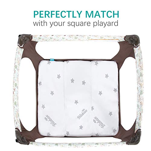 Trifold Square Playard/Playpen Mattress Topper & Square Waterproof Play Yard Mattress Cover,Arrow Print